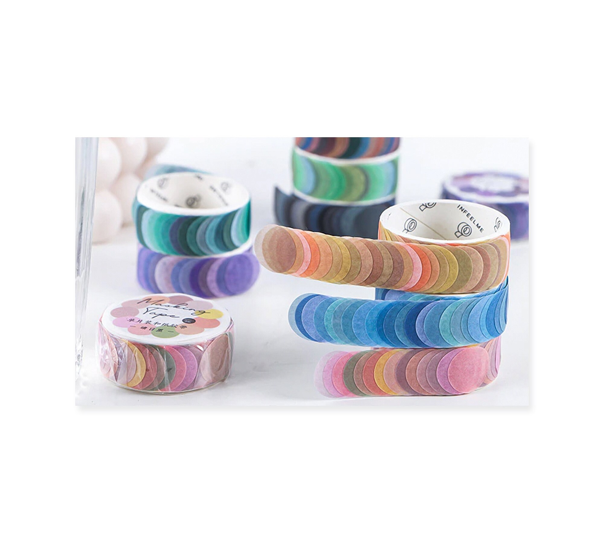 Dot Sticker Roll Washi Stickers Washi Tape Dot Cute Washi | Etsy