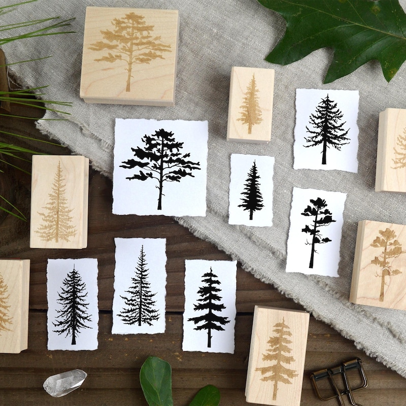 Tree Rubber Stamp - Etsy