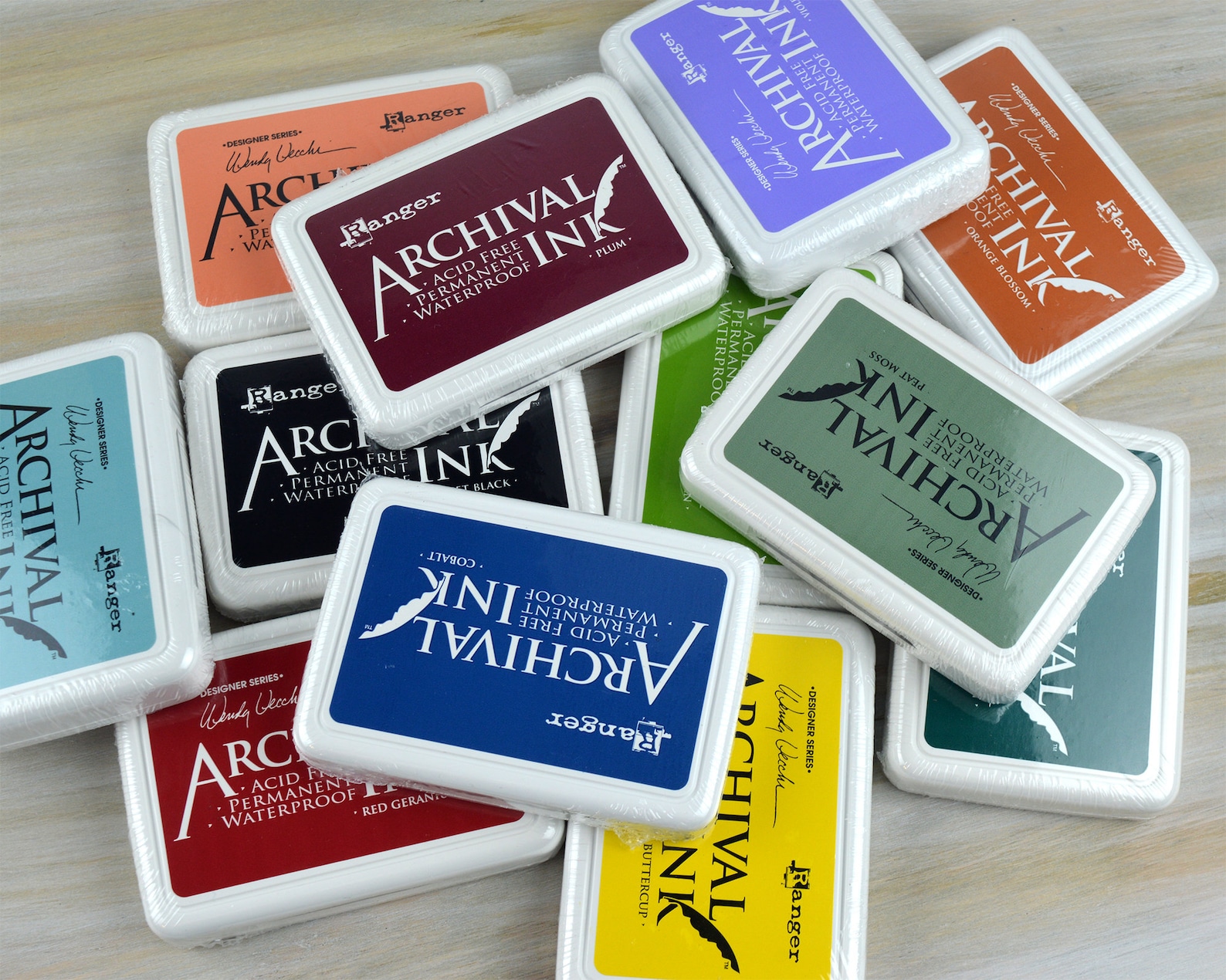Stamp Ink Pad, Ranger Archival Dye Rubber Stamp Ink, Available in 30 ...
