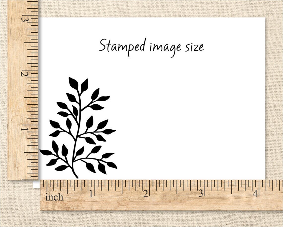 Botanical Plant Rubber Stamp Leaf Stamp Plant Stamp Card - Etsy