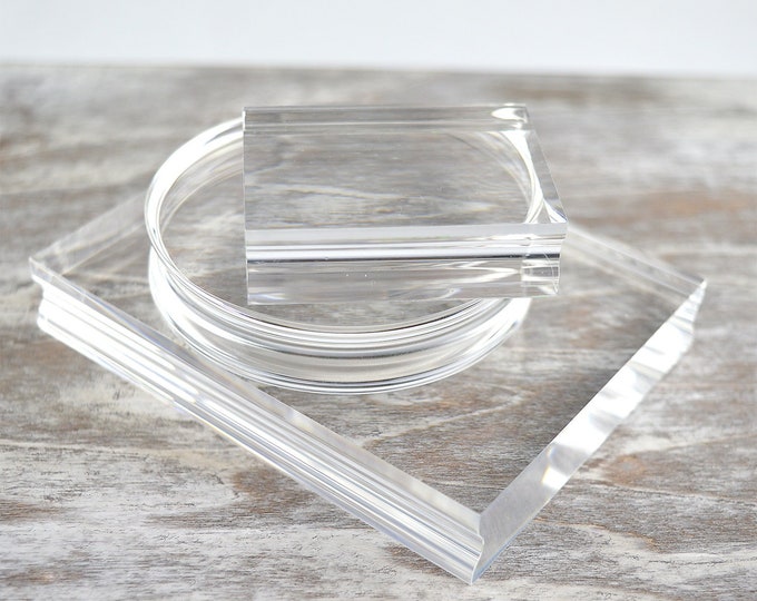 Premium Acrylic Blocks, Clear Stamp Block, Acrylic Stamp Handle ...
