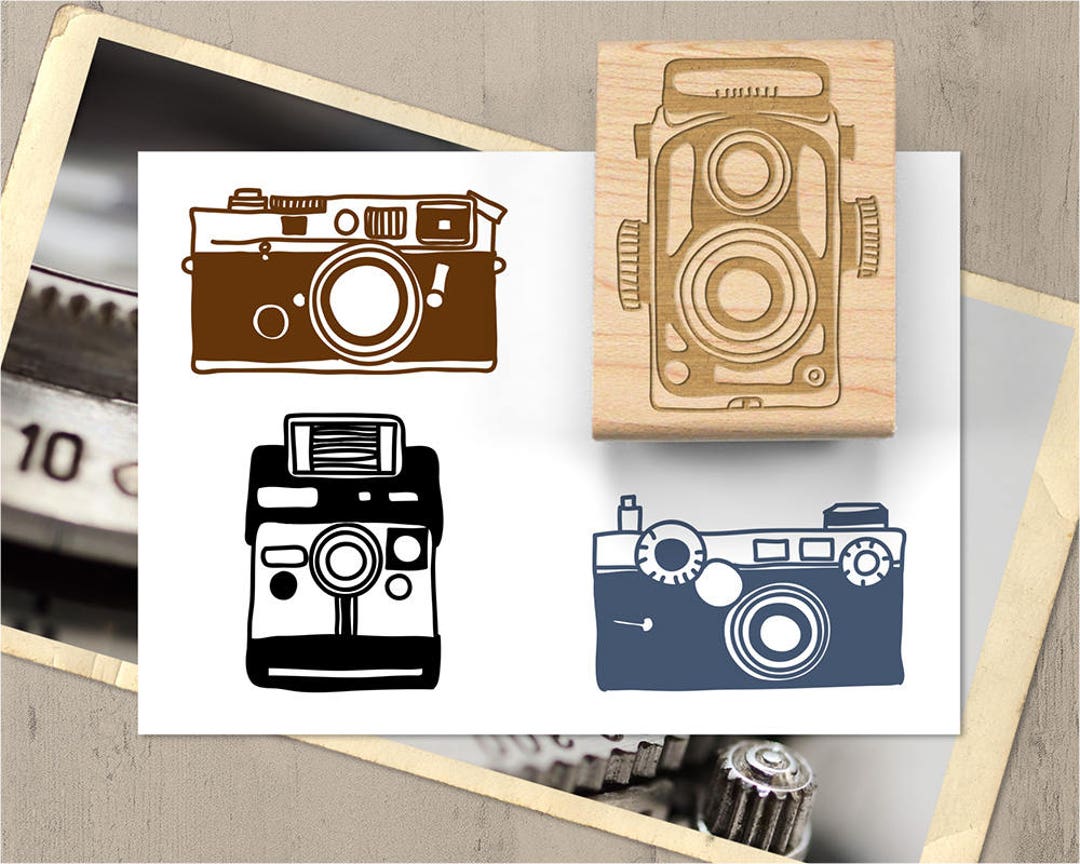 Vintage Camera Rubber Stamp, Antique Camera Stamp Set, Photographer ...