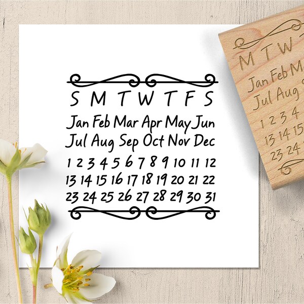 Calendar Stamp - Etsy