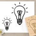 Light Bulb Stamp, Idea Stamp, Inspiration Rubber Stamp, Light Stamp ...