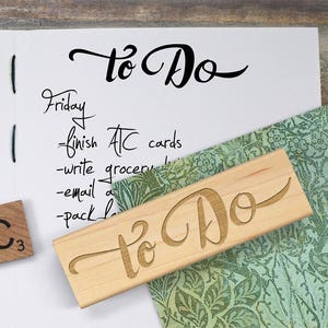 To Do Stamp to Do List Planner Stamp Calligraphy Stamp | Etsy