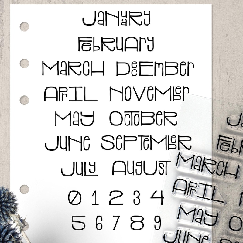 Rubber Stamp Calendar 2026 - Etsy