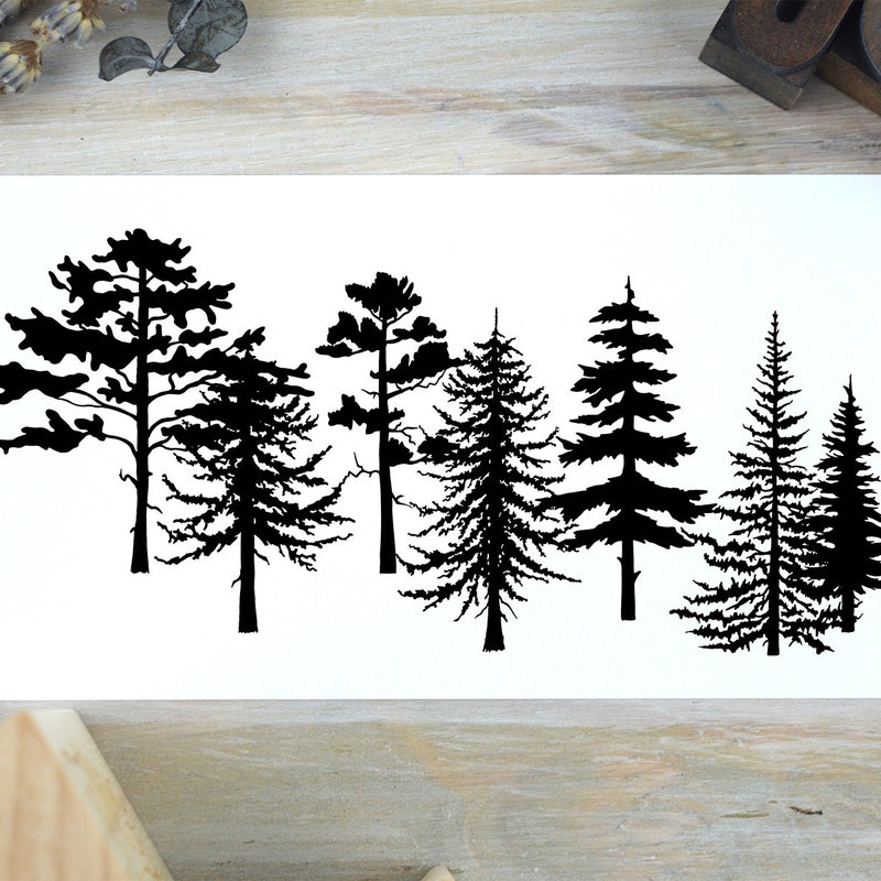 Forest Stamp - Etsy