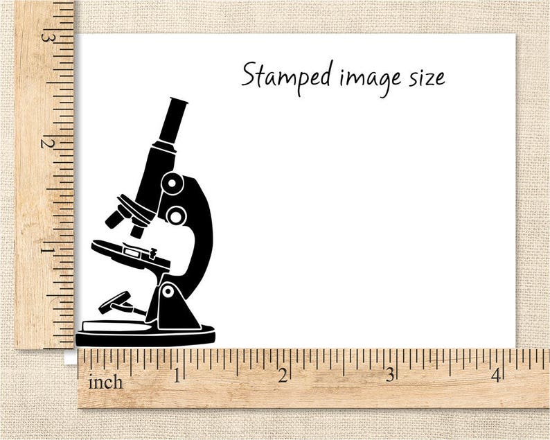 Microscope Stamp Science Gift Chemistry Gift Science | Etsy