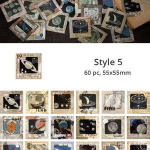 Junk Journal Sticker Book 60pc Journaling Stationary Supplies, Planner ...