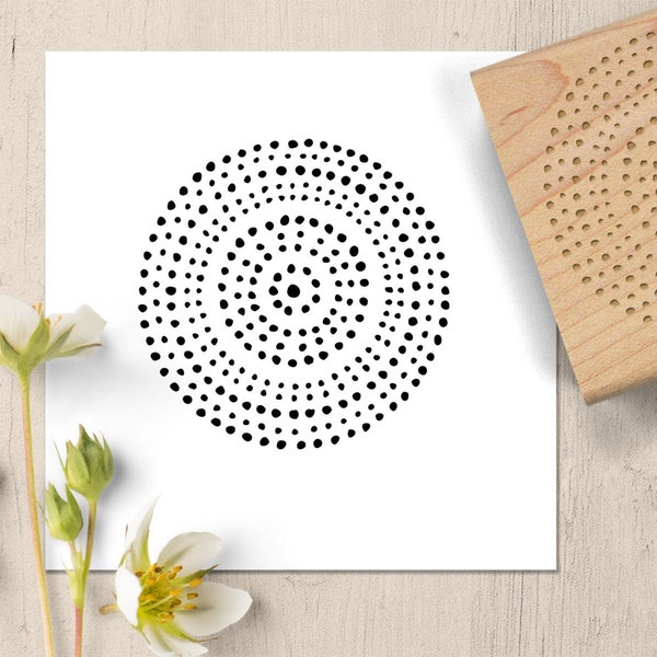 Circle Rubber Stamp - Etsy
