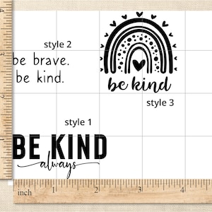 Be Kind Rubber Stamp, Choose Kindness Stamp, Kindness Rainbow Stamp ...
