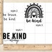 Be Kind Rubber Stamp, Choose Kindness Stamp, Kindness Rainbow Stamp ...