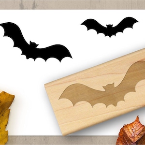 Bat Stamp, Bat Halloween Rubber Stamp, Halloween Stamp, Cute Bat Stamp ...