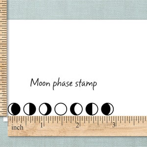 Moon Phase Stamp, Phases of the Moon Rubber Stamp, Moon Stamp, Moon ...
