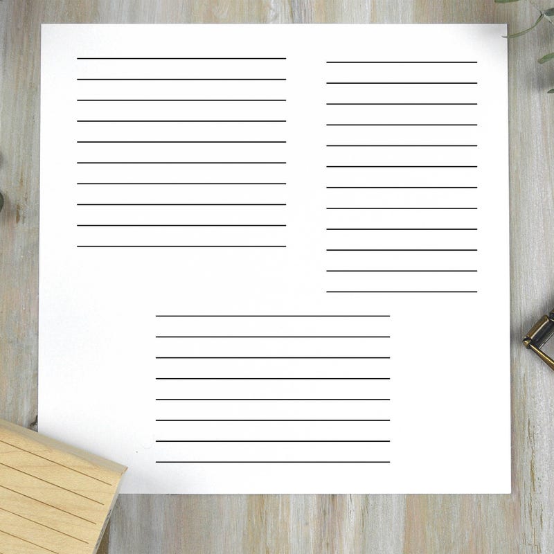 Journaling Lines Stamps - Etsy