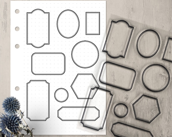 Vintage Label Stamps 35 Pcs for Journaling Supplies, Tim Holtz Field ...