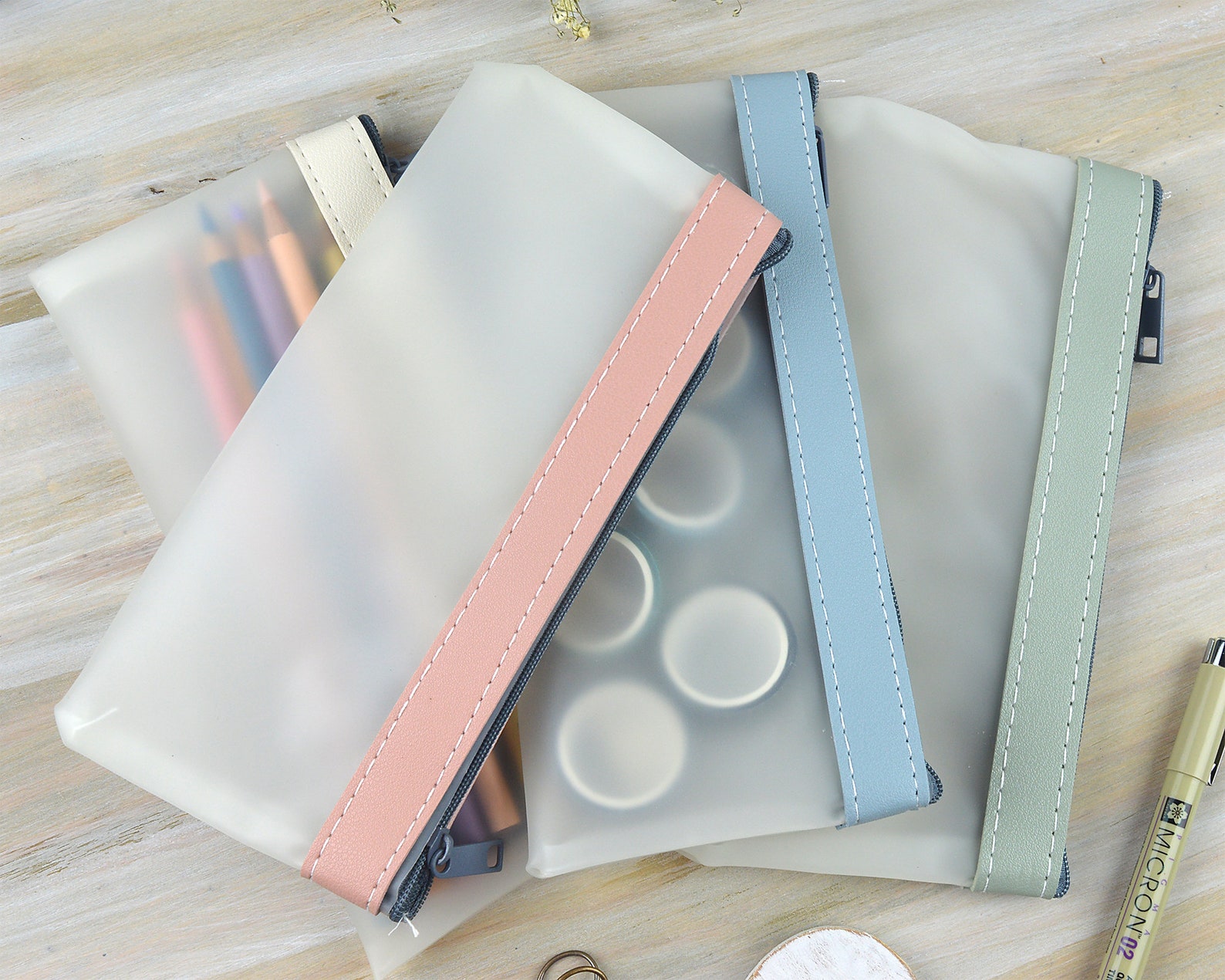 Cute Pencil Case Transparent Pen Case Pencil Holder Pen - Etsy