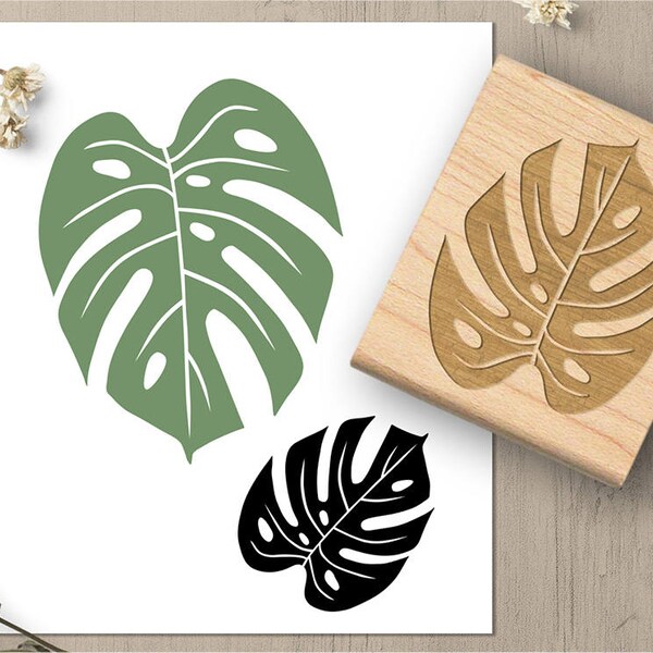 Leaf Rubber Stamp - Etsy