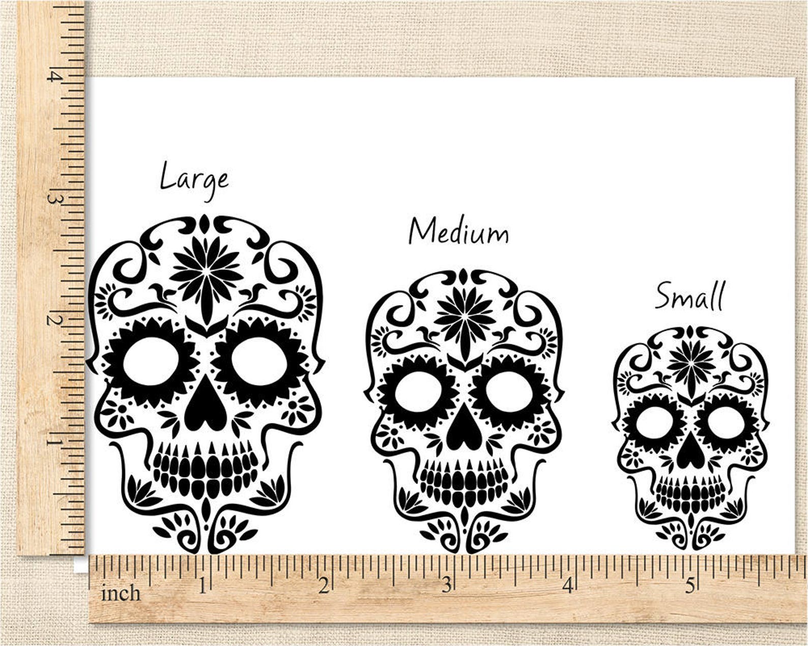 Sugar Skull Stamp Halloween Skull Stamp Day of the Dead - Etsy