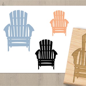Adirondack Chair Stamp, Beach Chair Rubber Stamp, Summer Stamp ...
