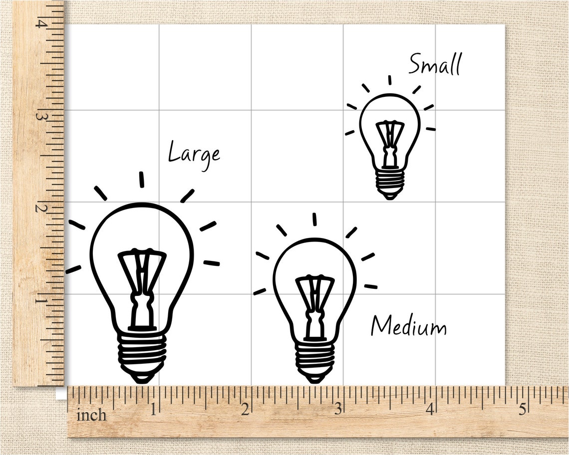 Light Bulb Stamp, Idea Stamp, Inspiration Rubber Stamp, Light Stamp ...