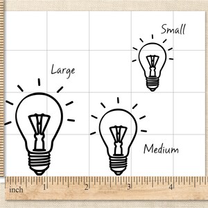 Light Bulb Stamp, Idea Stamp, Inspiration Rubber Stamp, Light Stamp ...