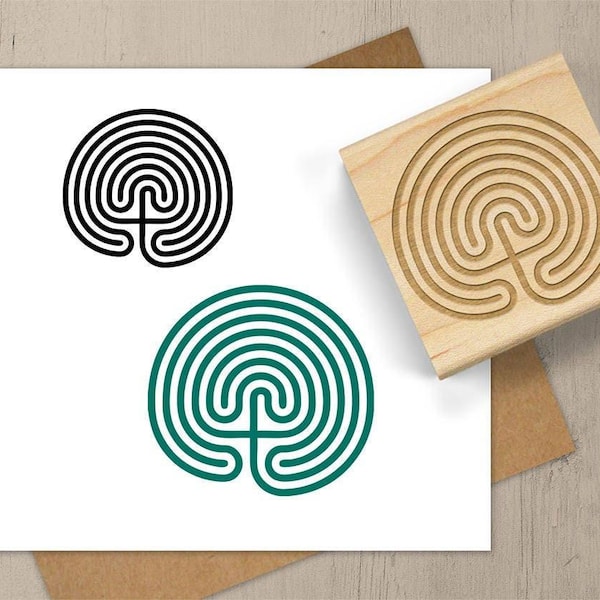 Labyrinth Stamp - Etsy