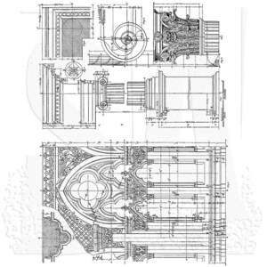 Architecture Large Background Rubber Stamp, Building, Arch and Column ...