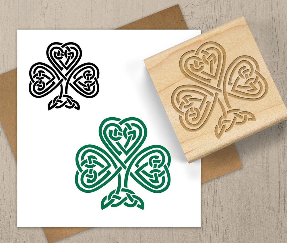 Celtic Shamrock Stamp Clover Stamp St Patrick's Day | Etsy