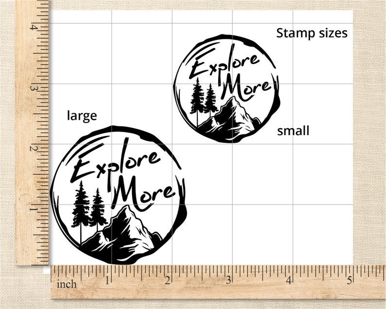 Explore More Rubber Stamp, Outdoor Adventure Travel Stamp - for ...