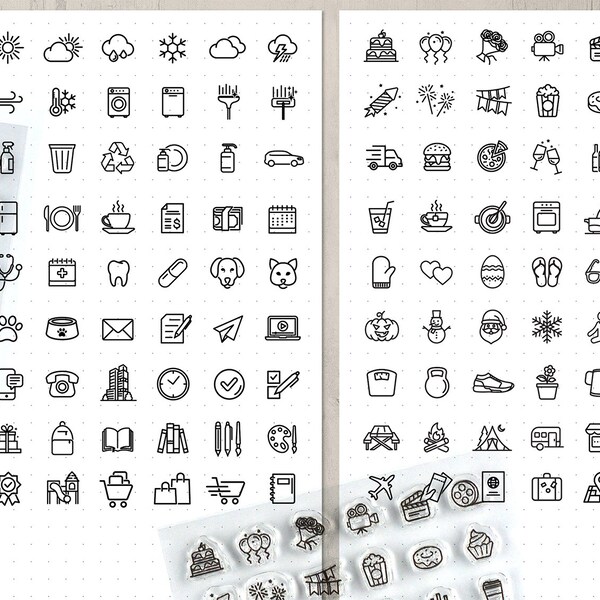 Bullet Journal Stamps - Etsy