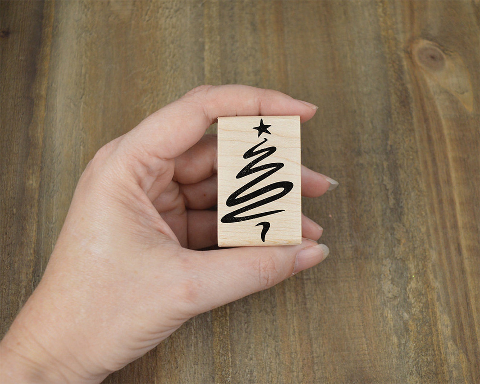 Christmas Tree Stamp Abstract Holiday Tree Stamp Chistmas - Etsy