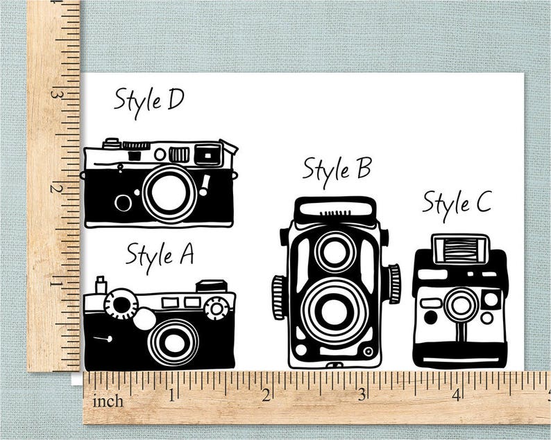 Vintage Camera Rubber Stamp Antique Camera Stamp Set | Etsy