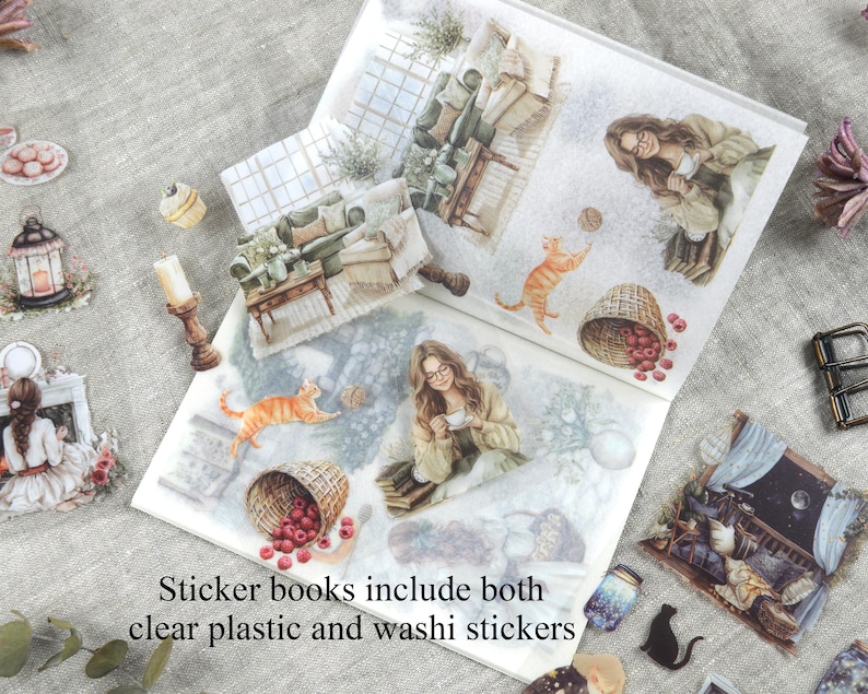 Comfort Sticker Book: 130+ Scrapbook and Journal Stickers, Relaxing ...
