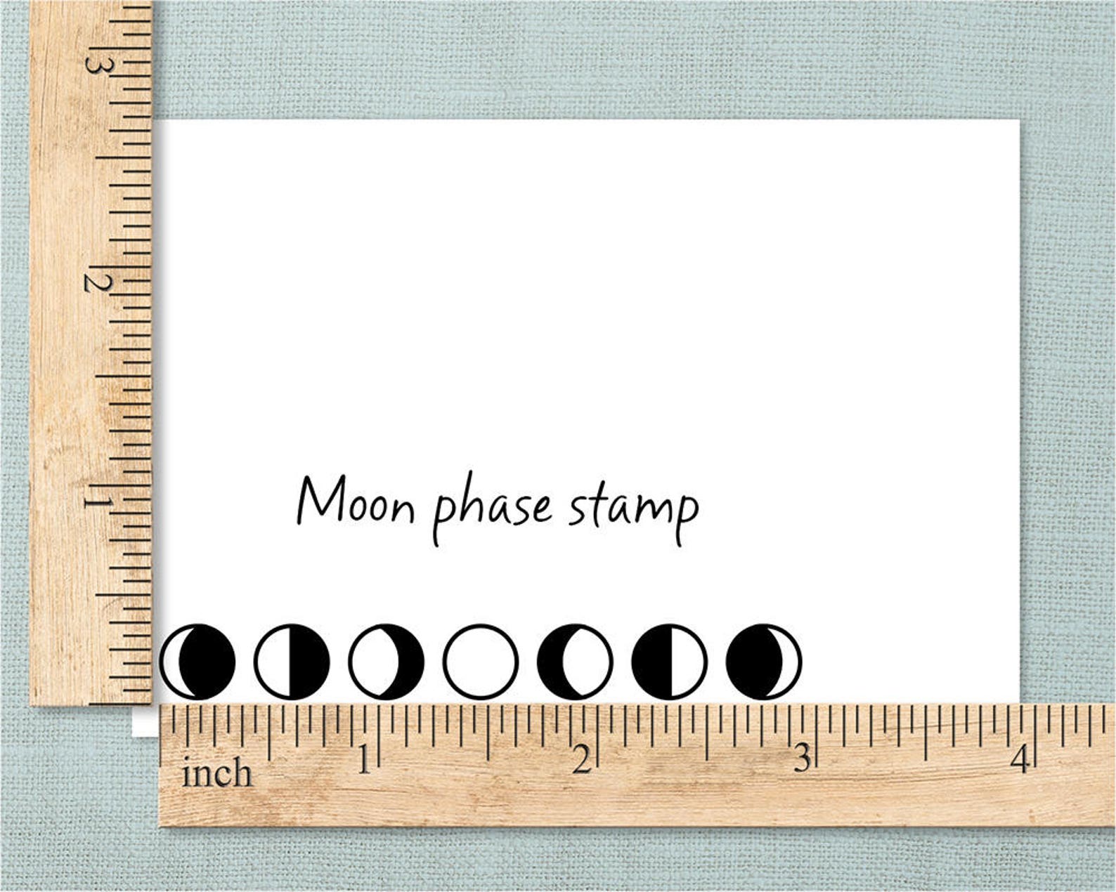 Moon Phase Stamp Phases of the Moon Rubber Stamp Moon Stamp - Etsy