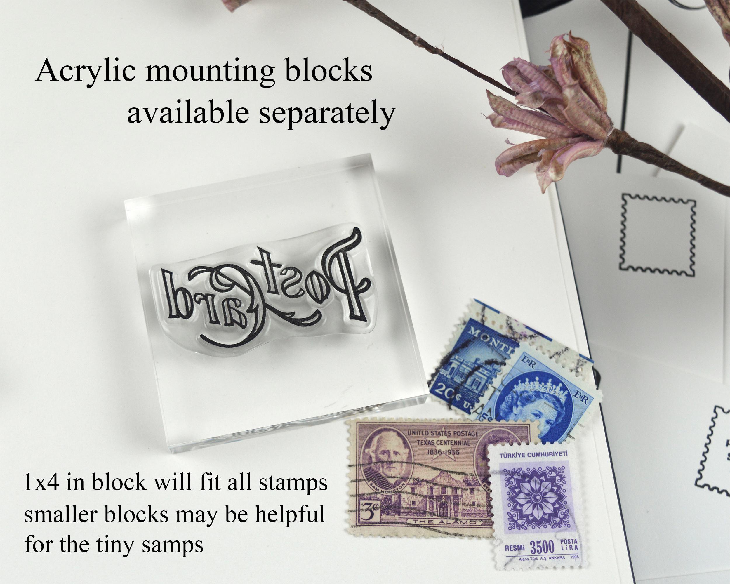 Postcard Stamp Set, DIY Postcard Kit, Clear Rubber Stamps, Postcrossing ...