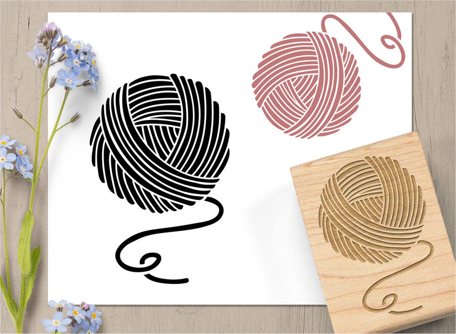 Yarn Stamp Knitting Stamp Crochet Stamp Thread Stamp - Etsy