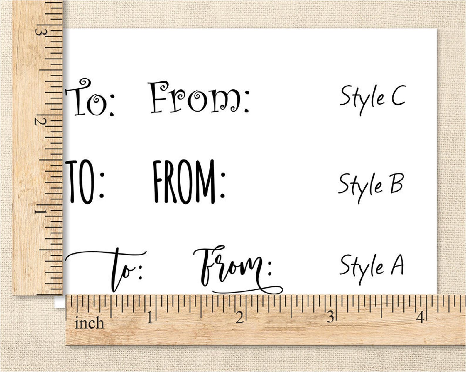 To From Stamp Set Gift Tag Stamp Set Christmas Tag Stamp - Etsy