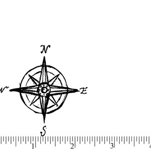 Large Compass Stamp Hand Sketched Compass Rose Stamp Travel - Etsy