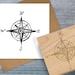 Large Compass Stamp Hand Sketched Compass Rose Stamp Travel | Etsy