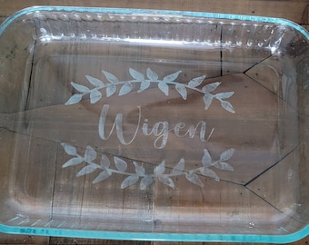 Handwritten Recipe Bakeware Personalized Casserole Pan Hand Written ...