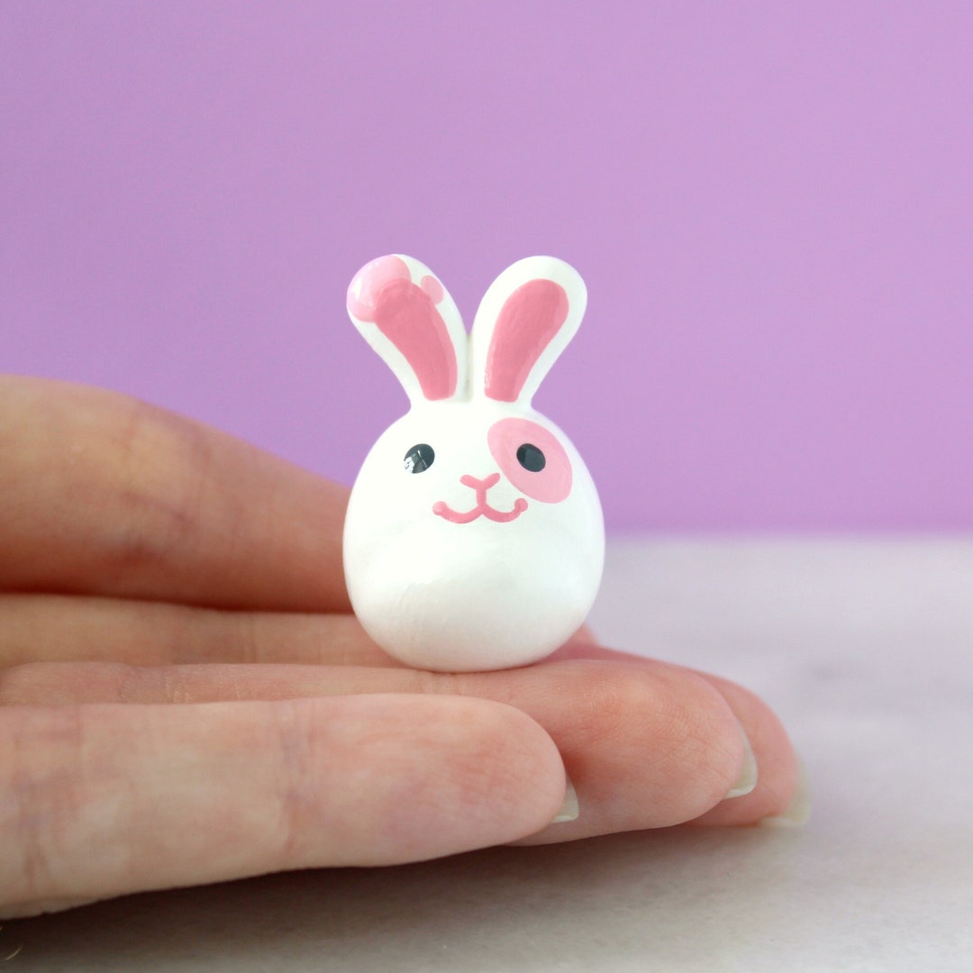 Bunny Figurine Polymer Clay Figures Desk Buddies Cute - Etsy