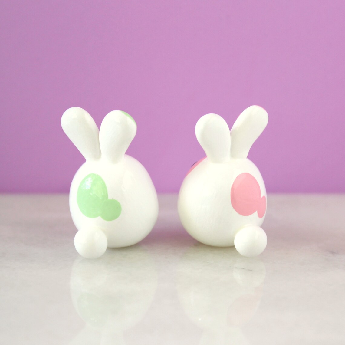Bunny Figurine Polymer Clay Figures Desk Buddies Cute - Etsy