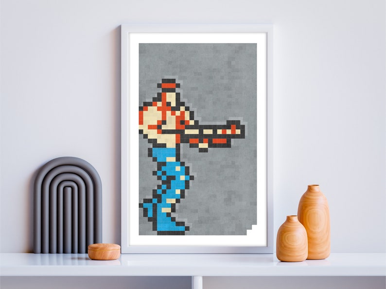 Contra NES Inspired Poster | Printable Wall Art | Original Artwork ...