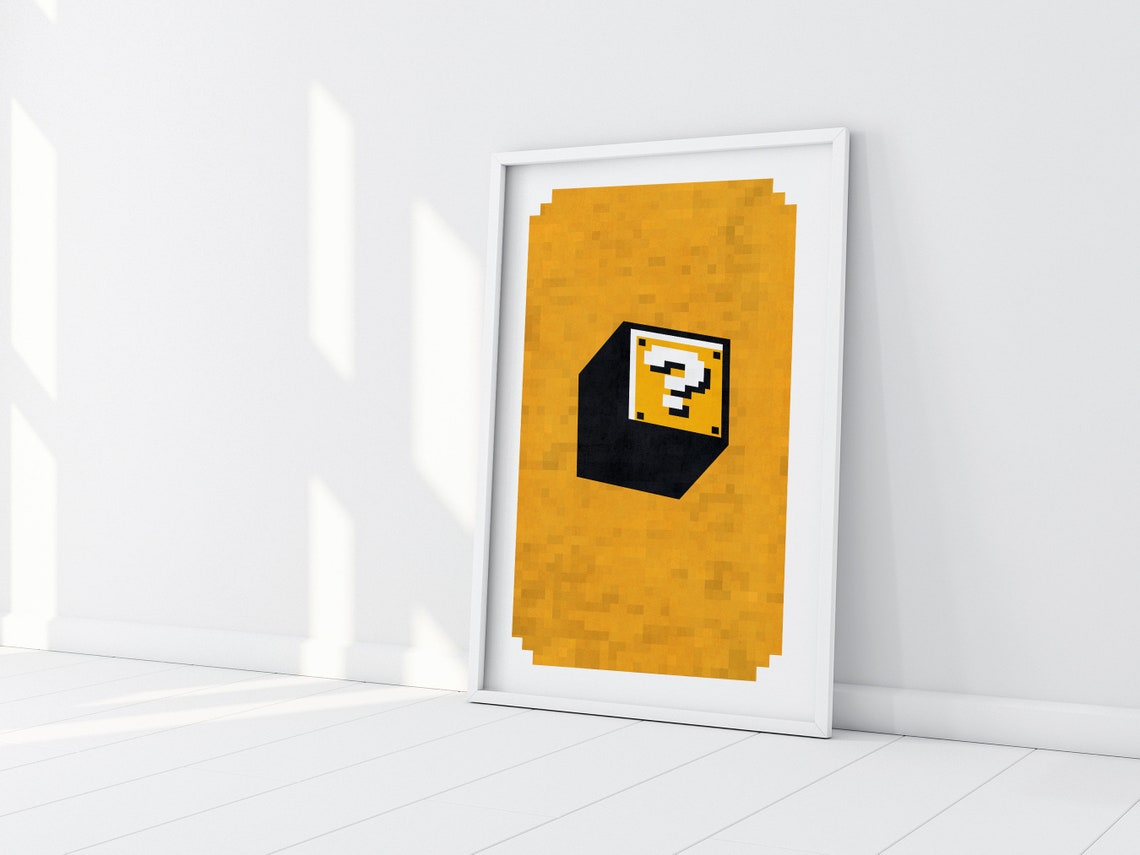 Retro NES Mario Inspired Poster | Printable Wall Art | Original Artwork ...