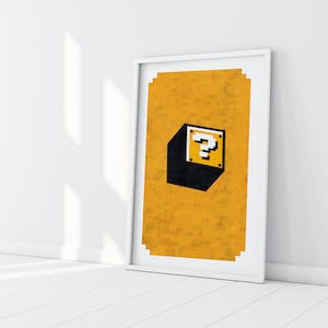Retro NES Mario Inspired Poster | Printable Wall Art | Original Artwork ...