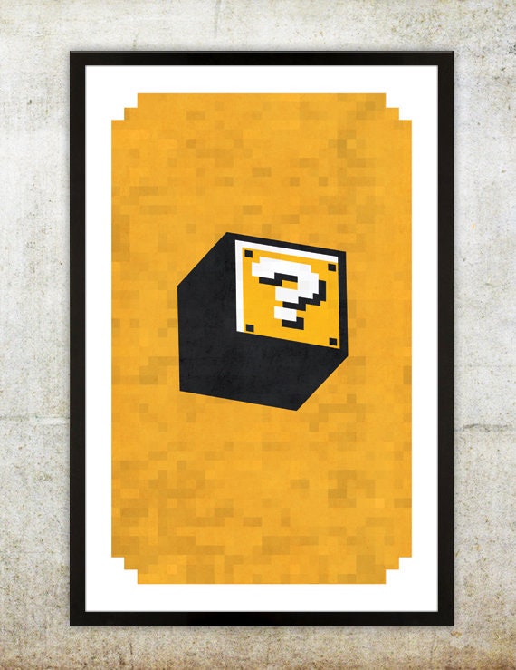 Retro NES Mario Inspired Poster Printable Wall Art Original Artwork ...