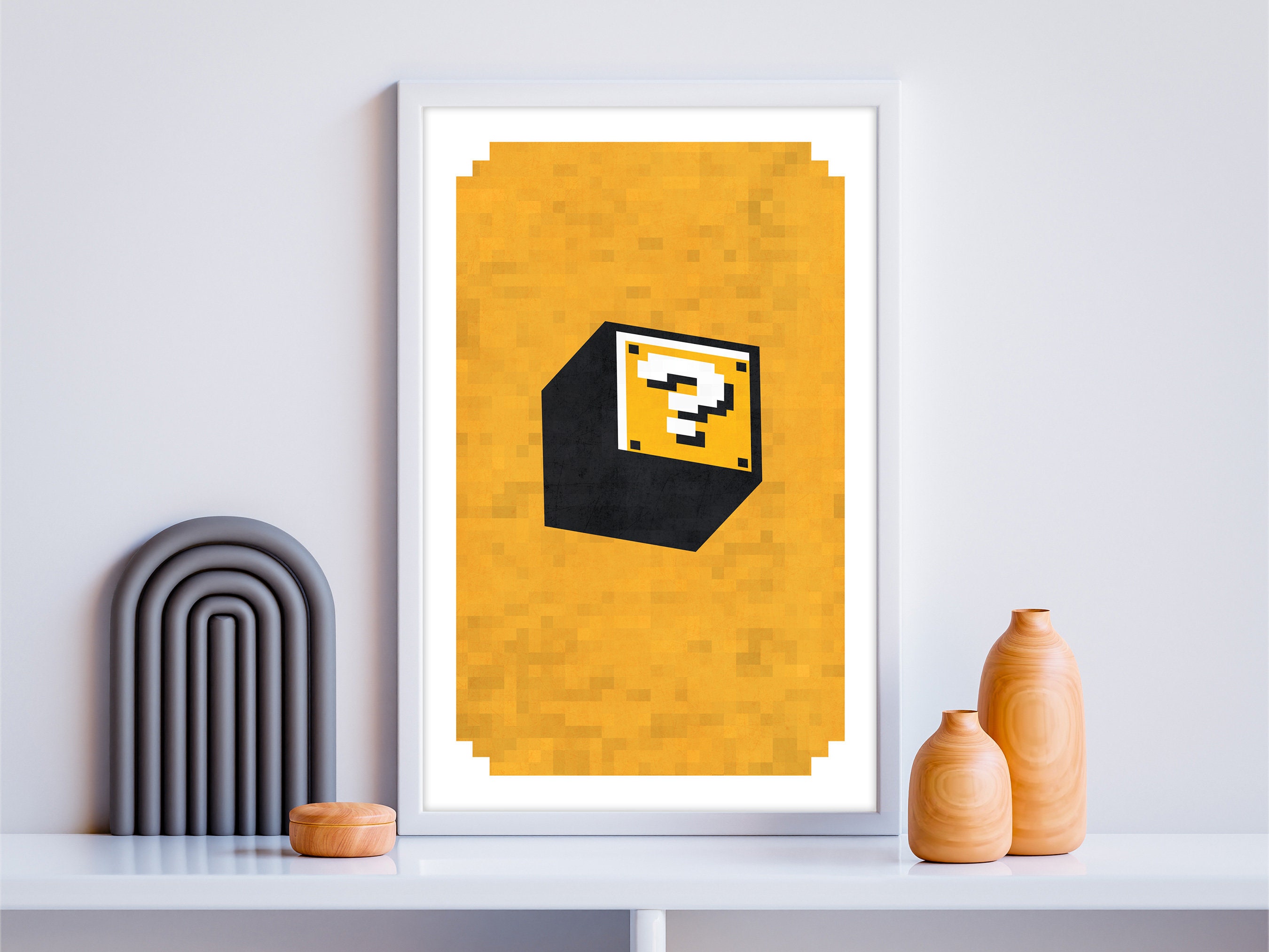 Retro NES Mario Inspired Poster Printable Wall Art Original Artwork ...