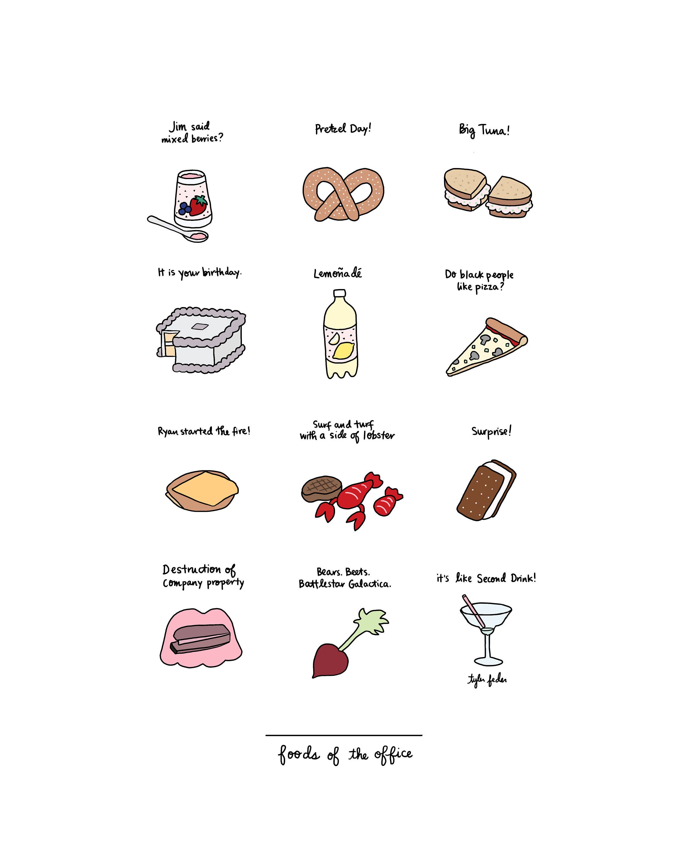 Foods of the Office - Digital Download - Etsy