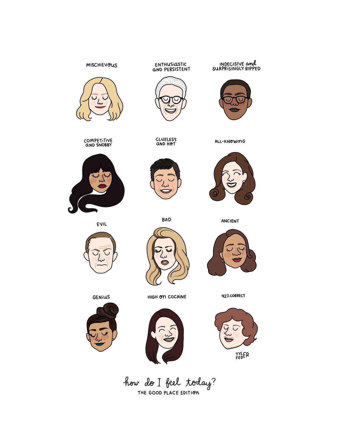 The Good Place Mood Chart - Digital Download - Etsy